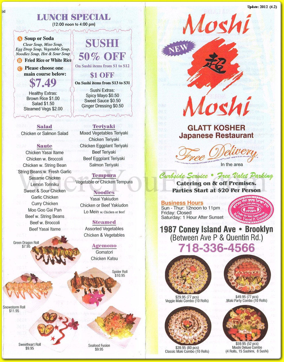 Moshi Moshi Menú Precios México - 2026 Actualizado